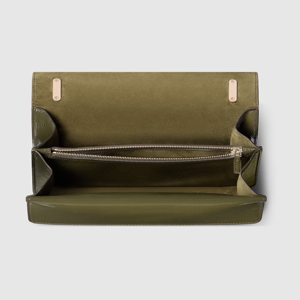 Dionysus medium shoulder bag in forest green patent leather | GUCCI® CA
