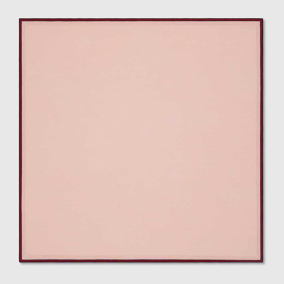 Manta de lana con tribanda Web para bebé en rosa | GUCCI® ZA