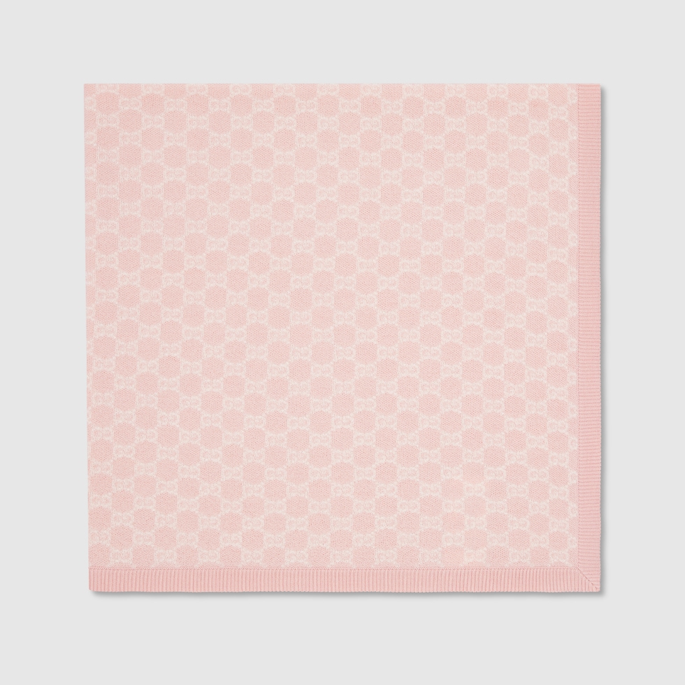 Baby GG wool blanket in light pink | GUCCI® US