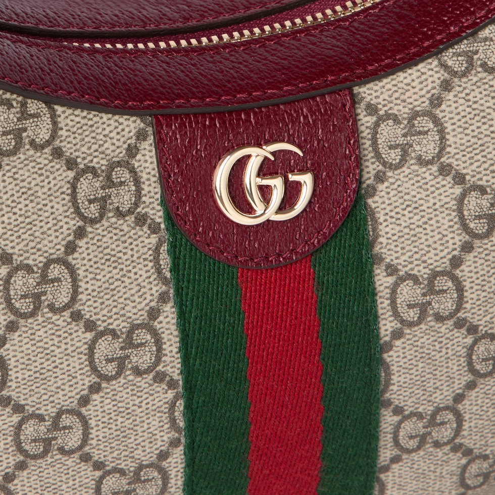 Sac à épaule Ophidia petit format en tissu GG beige et marron | GUCCI® FR