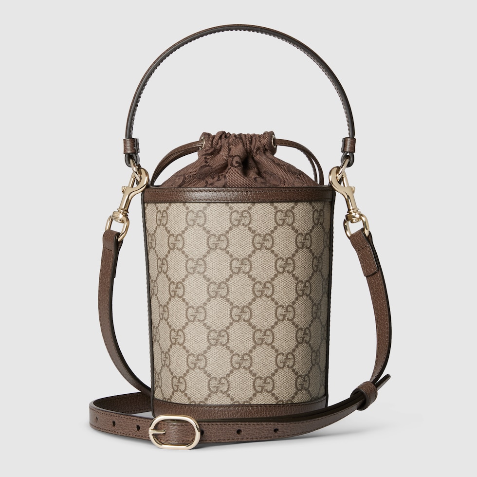 Ophidia mini bucket bag in beige and brown GG fabric | GUCCI® UK