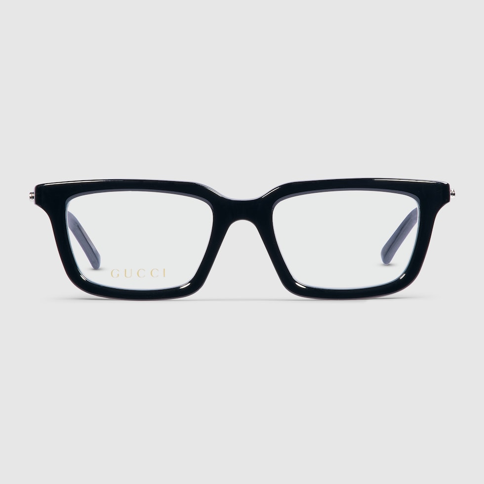 Rectangular optical frame in black | GUCCI® US