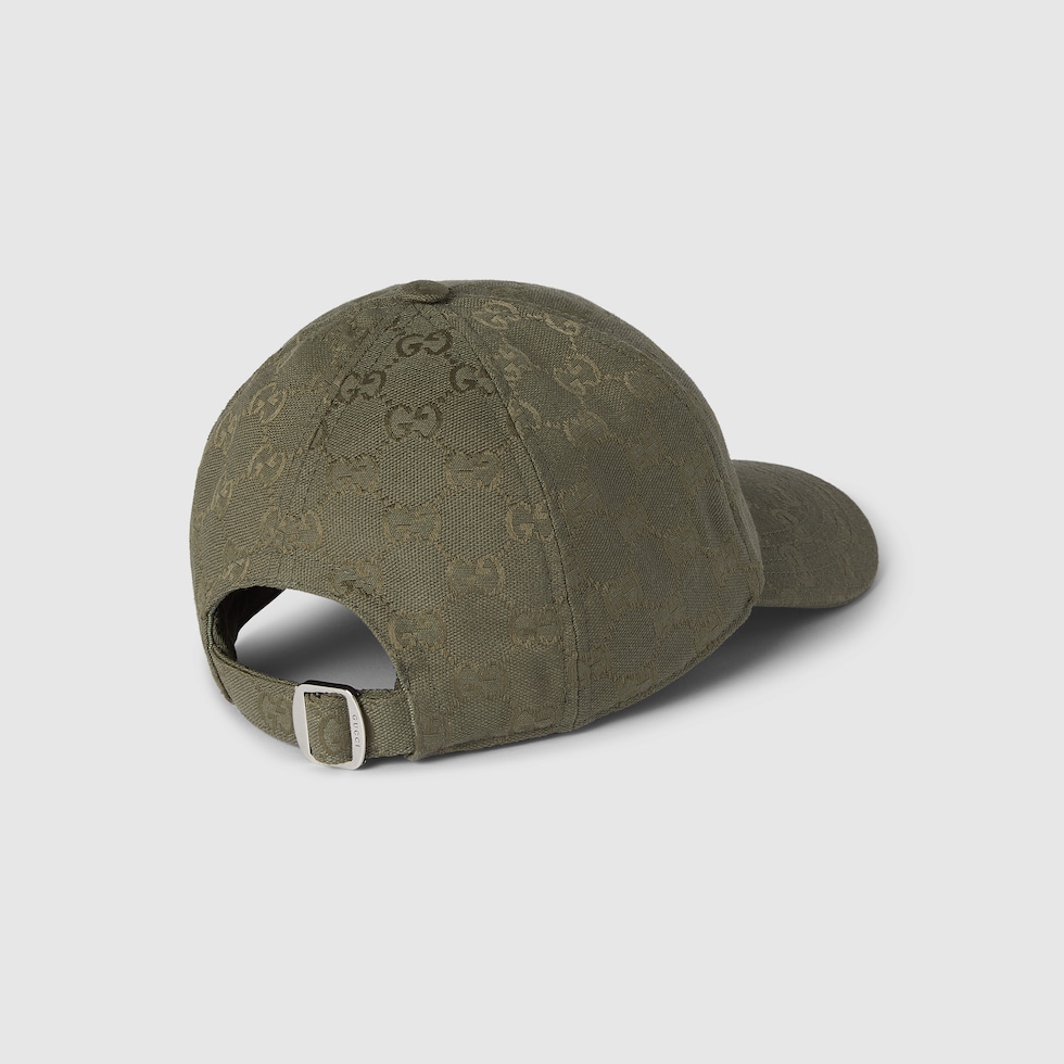 GG canvas baseball hat in forest green | GUCCI® BE