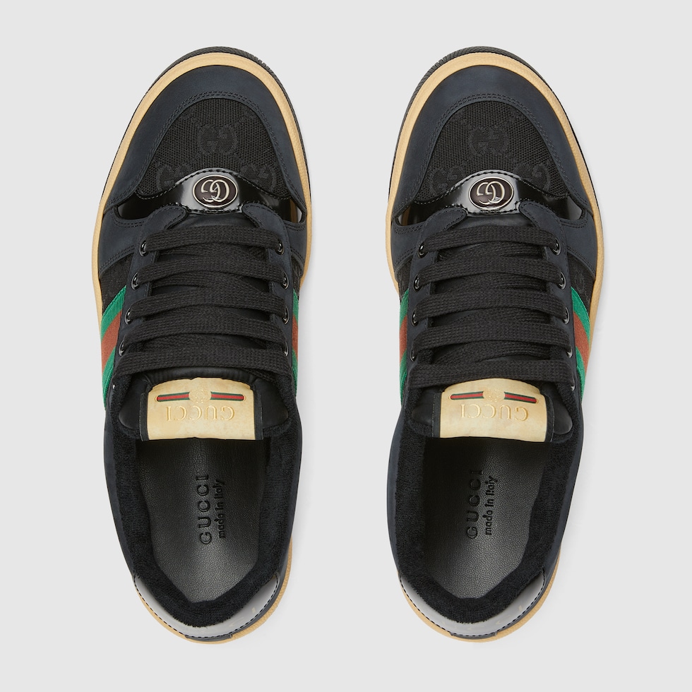 SA ®غوتشي |‎Women's Screener sneaker in black leather