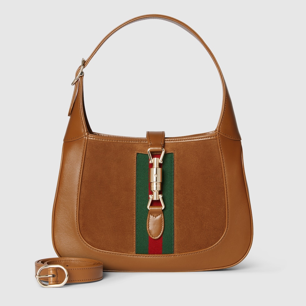 Gucci Jackie 1961 medium bag in brown suede | GUCCI® UK