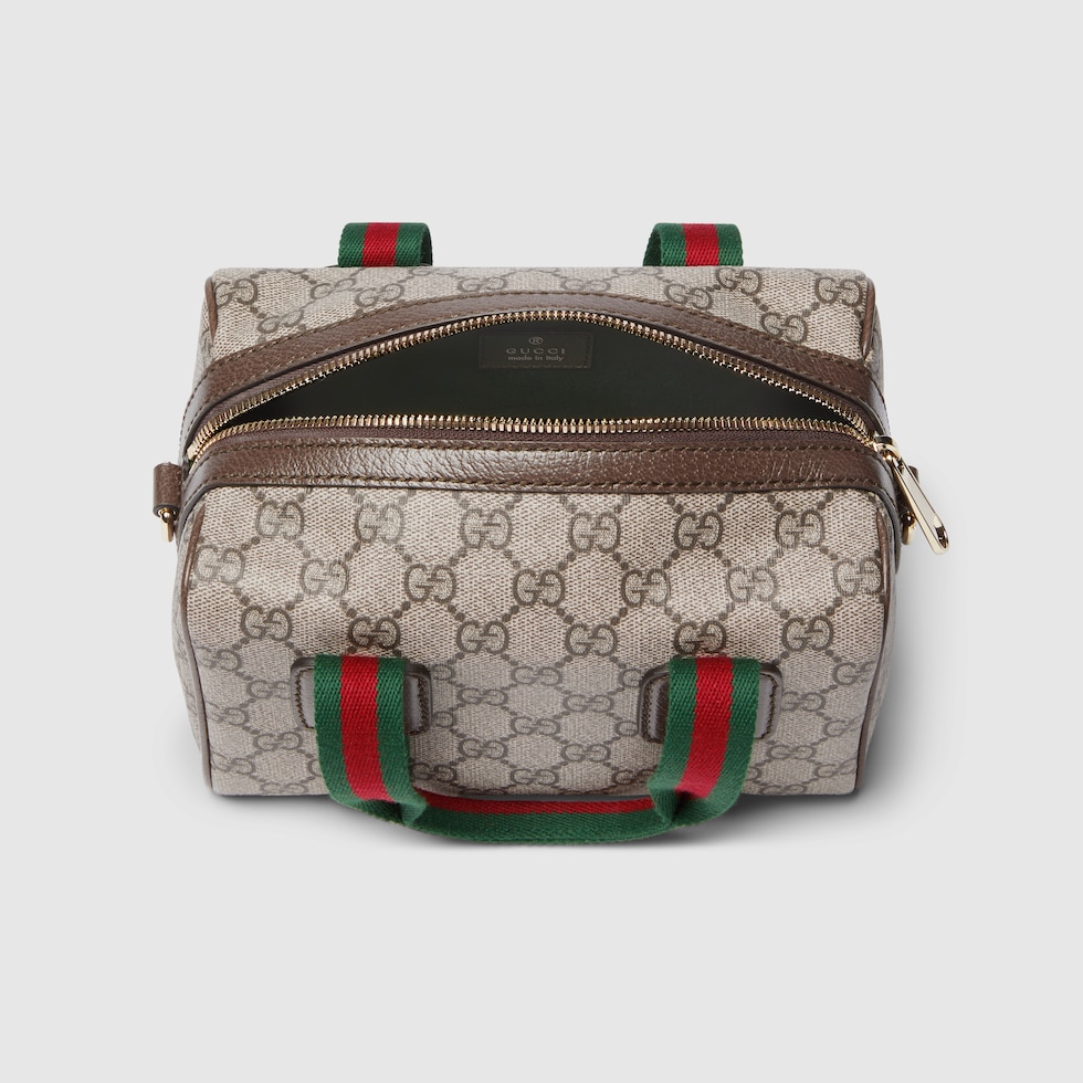 Gucci Mini GG handbag in beige and brown GG fabric | GUCCI® US