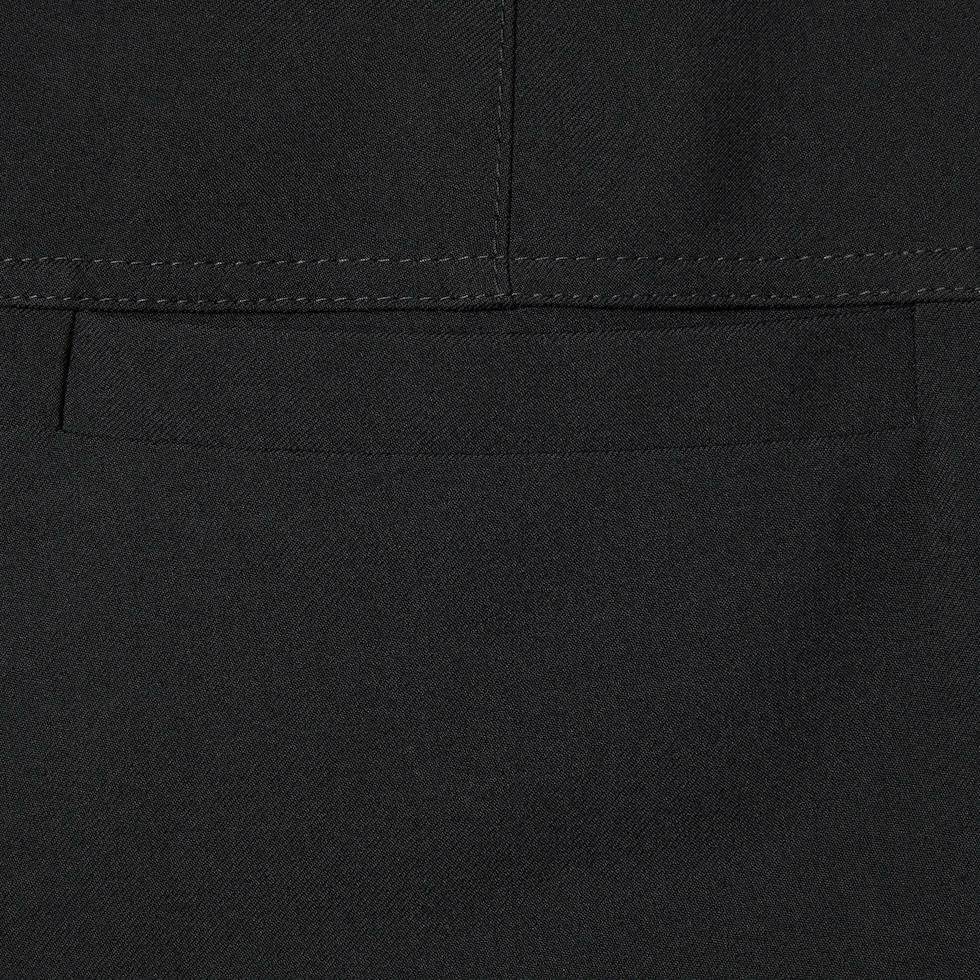 Wool gabardine pant with embroidery in black | GUCCI® ZA