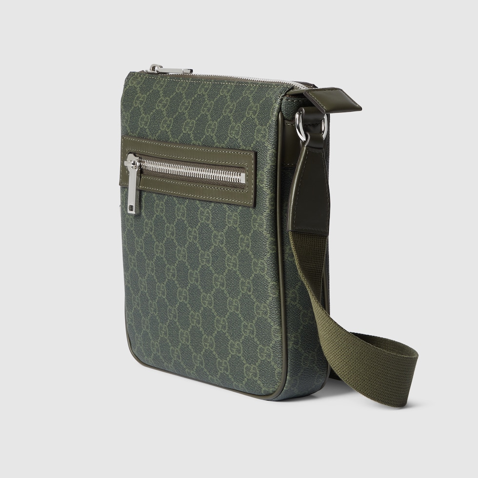 GG Monogram small messenger bag in forest green GG fabric | GUCCI® ES