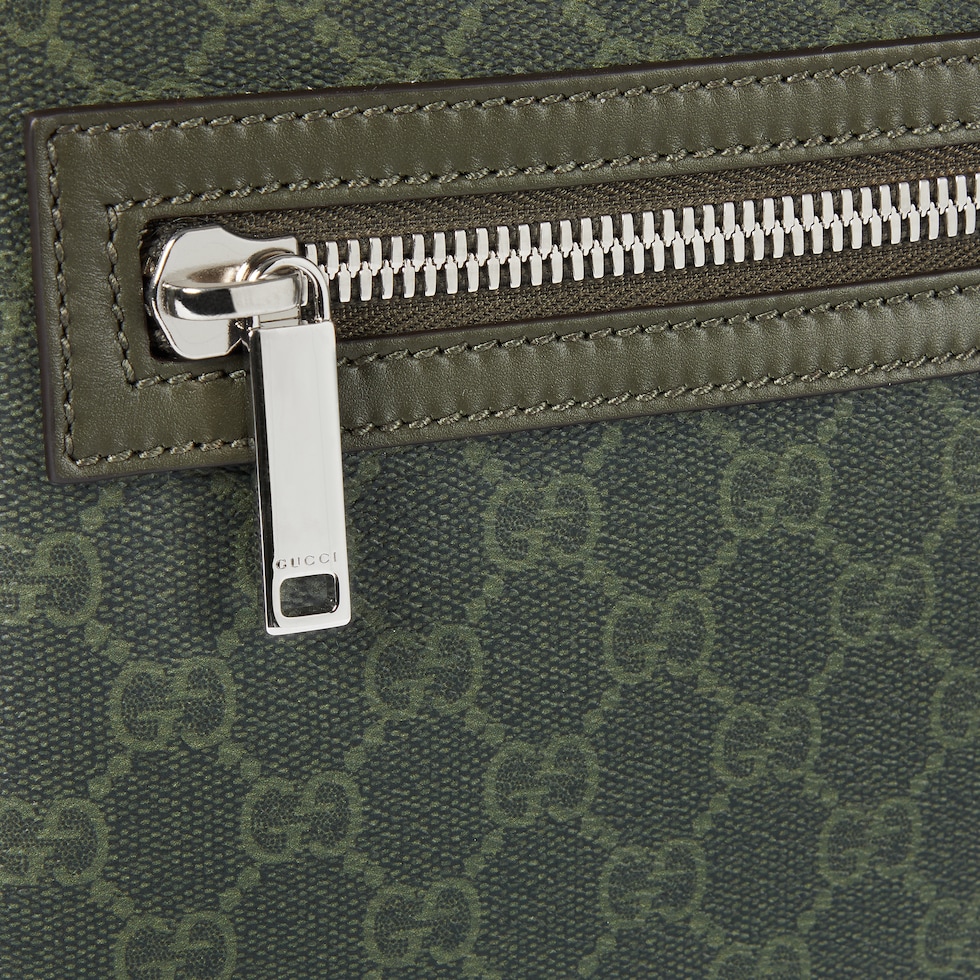 GG Monogram small messenger bag in forest green GG fabric | GUCCI® US