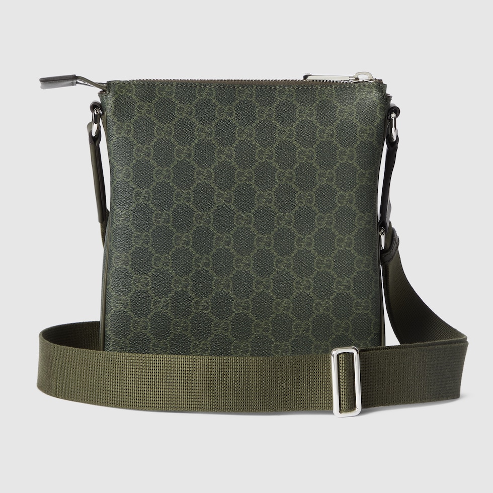 GG Monogram small messenger bag in forest green GG fabric | GUCCI® SI