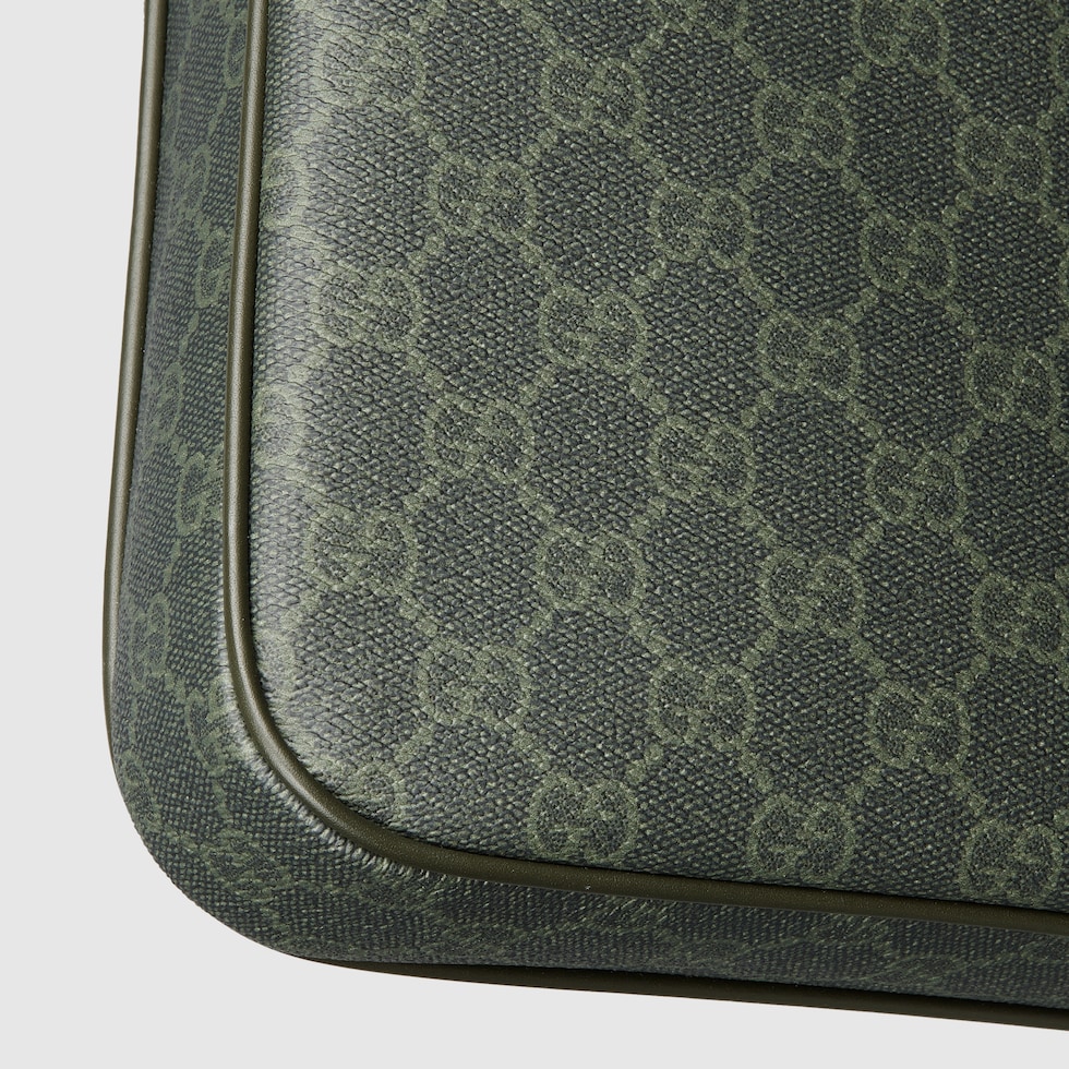 GG Monogram small messenger bag in forest green GG fabric | GUCCI® SI