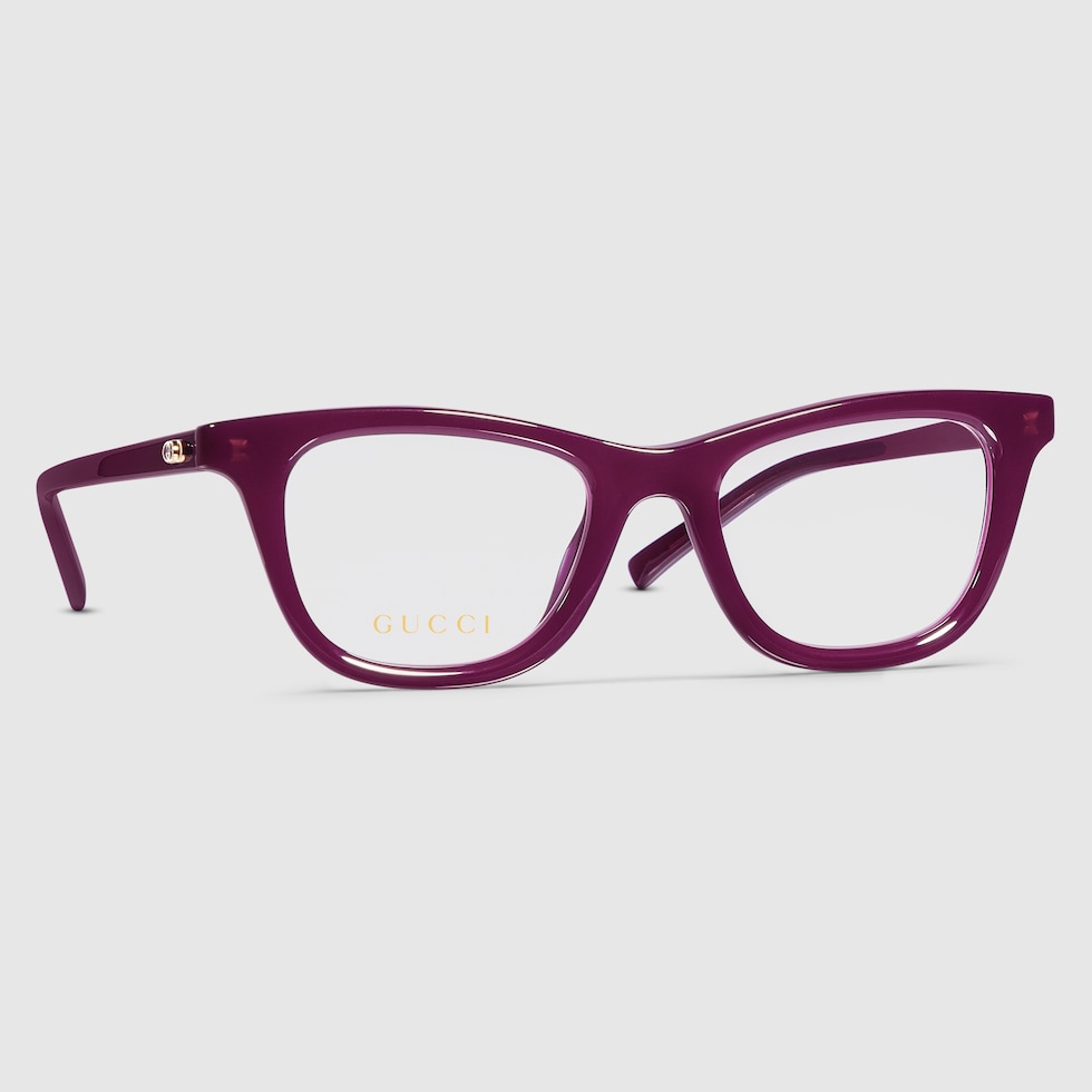 Cat eye optical frame in violet | GUCCI® US