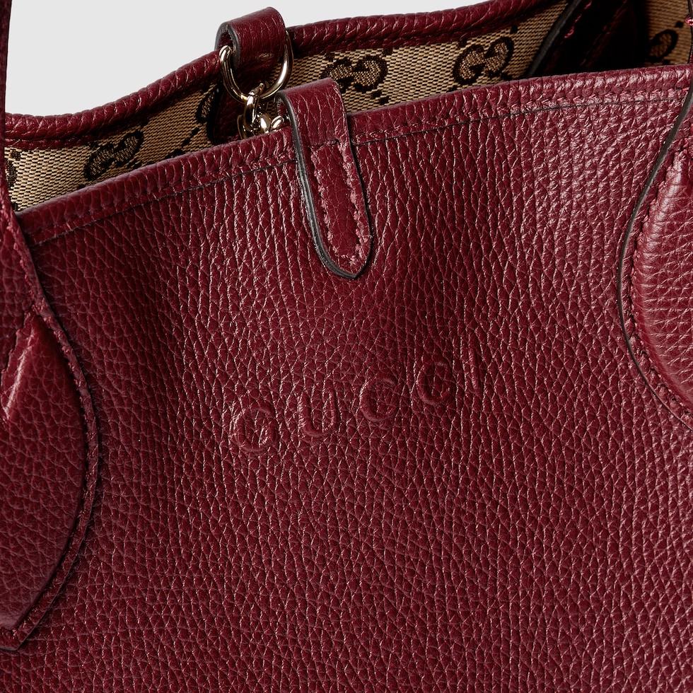 Gucci Totissima large reversible tote bag in Rosso Ancora red leather ...