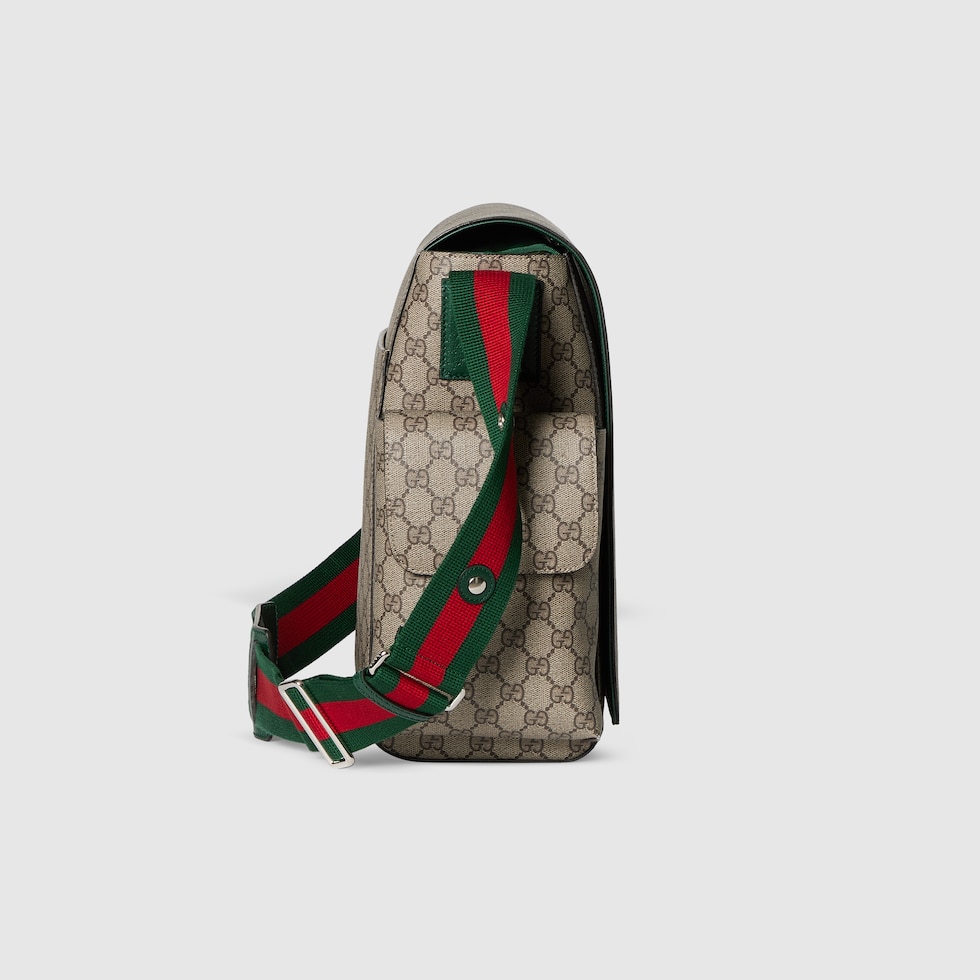 Large printed GG changing bag in beige and brown GG Supreme | GUCCI® US