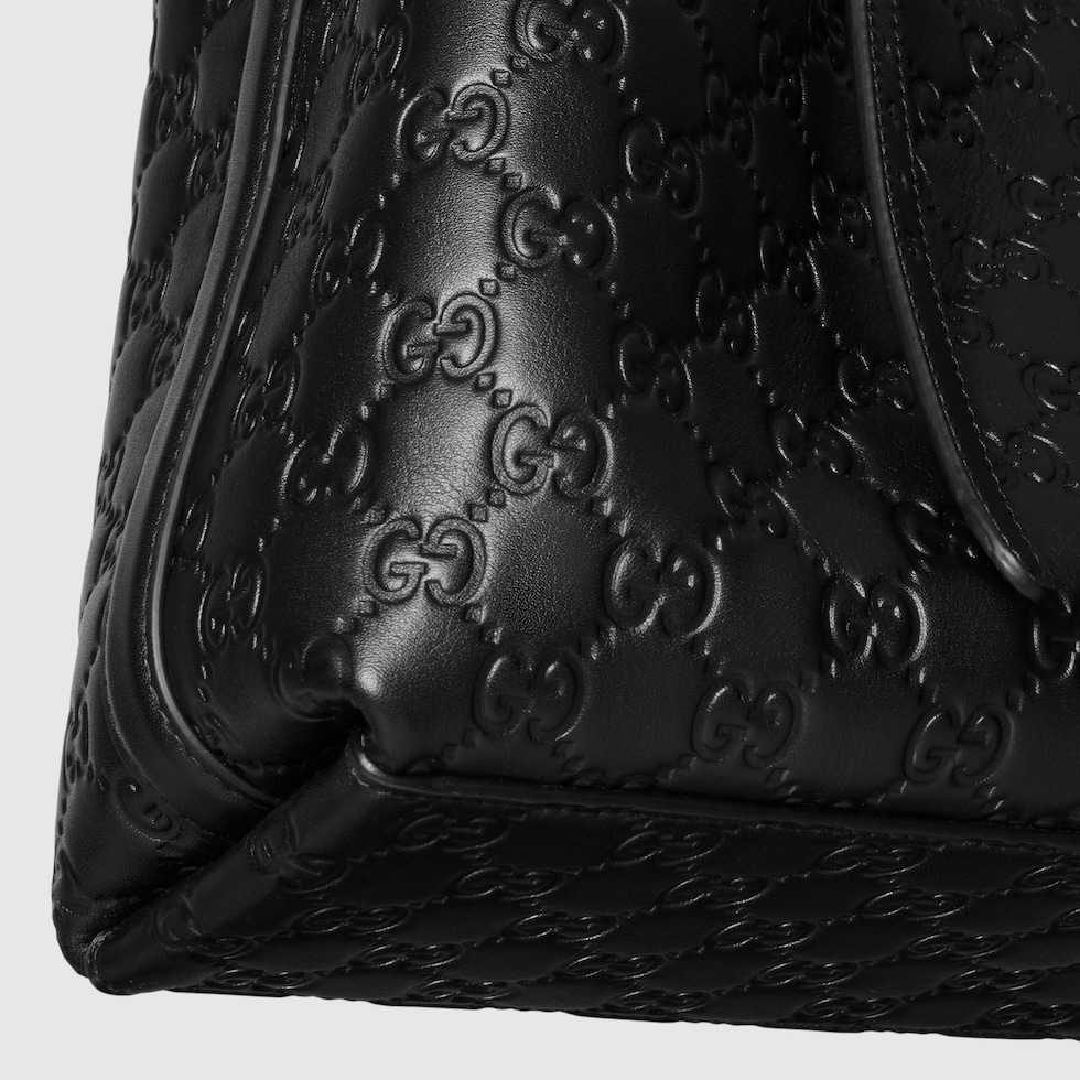[GG 엠블럼] 미디엄 토트백 - 블랙 GG 레더 | 구찌® 코리아