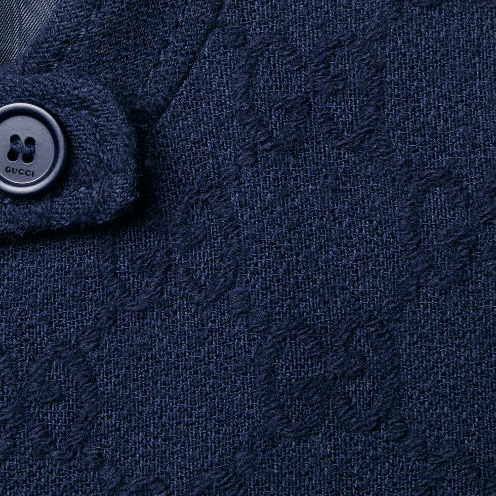 Children's GG wool coat in blue | GUCCI® US