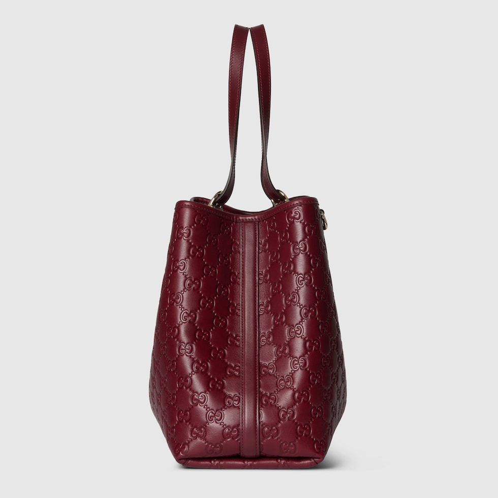 GG Emblem large tote bag in Rosso Ancora red | GUCCI® ZA