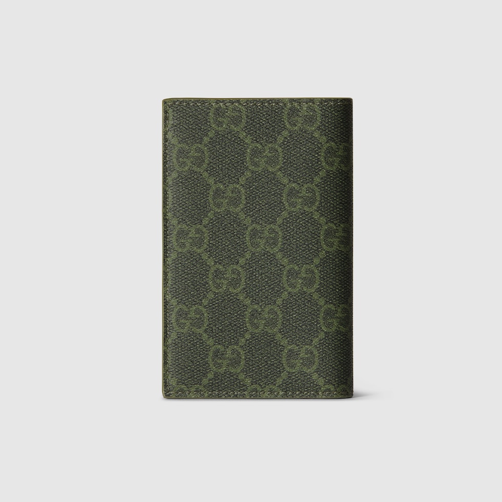 GG Monogram long card case in forest green GG fabric | GUCCI® CA