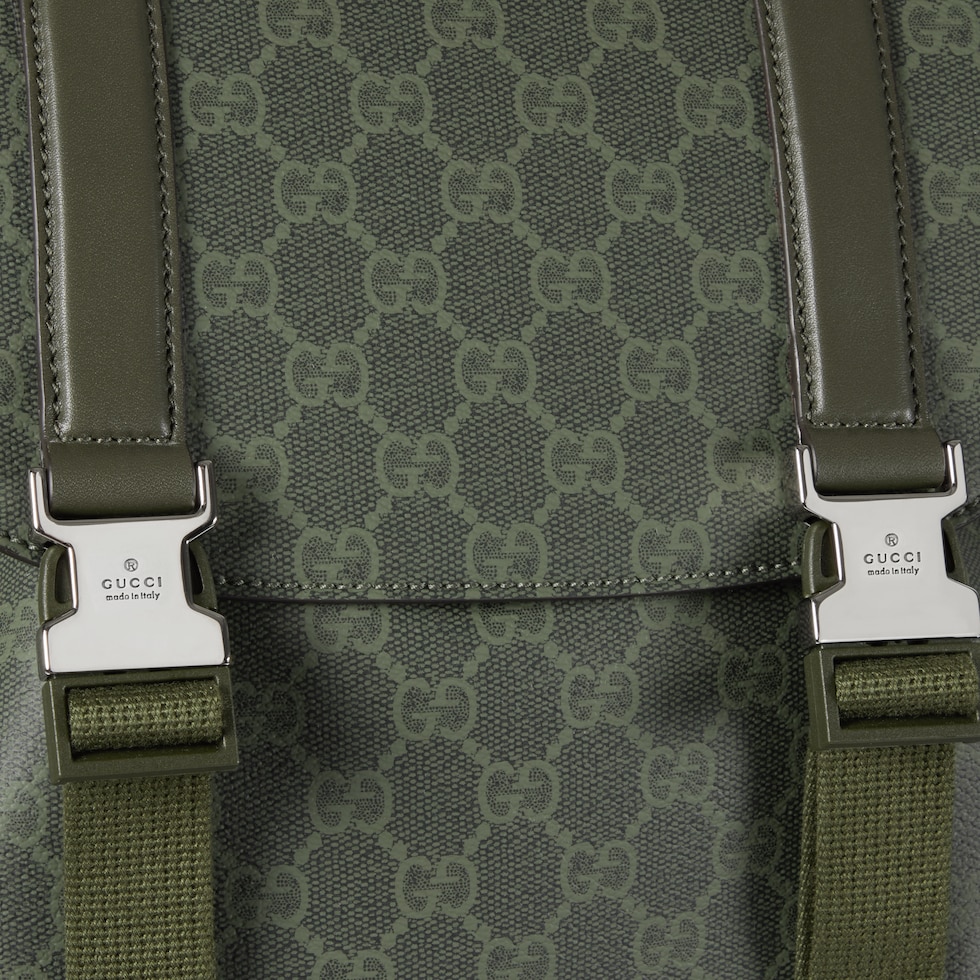 GG Monogram large backpack in forest green GG fabric | GUCCI® US