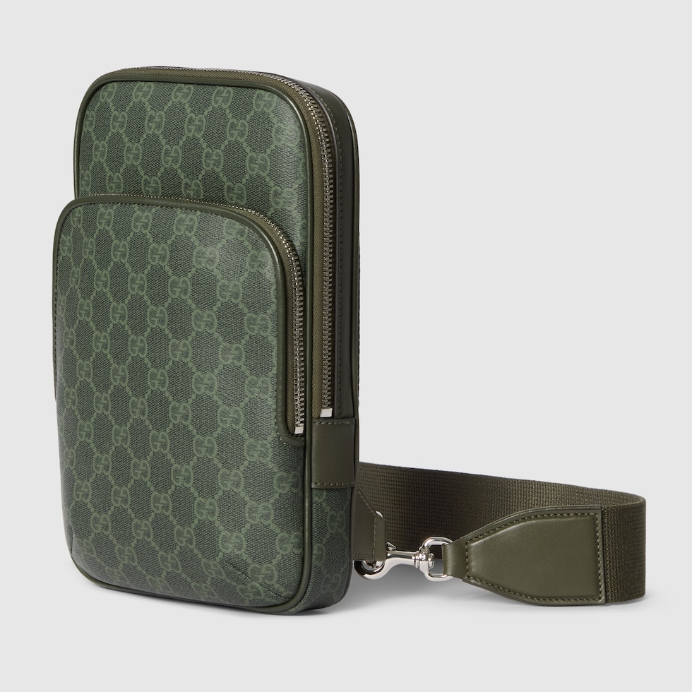 GG Monogram small slingbag in forest green GG fabric | GUCCI® US
