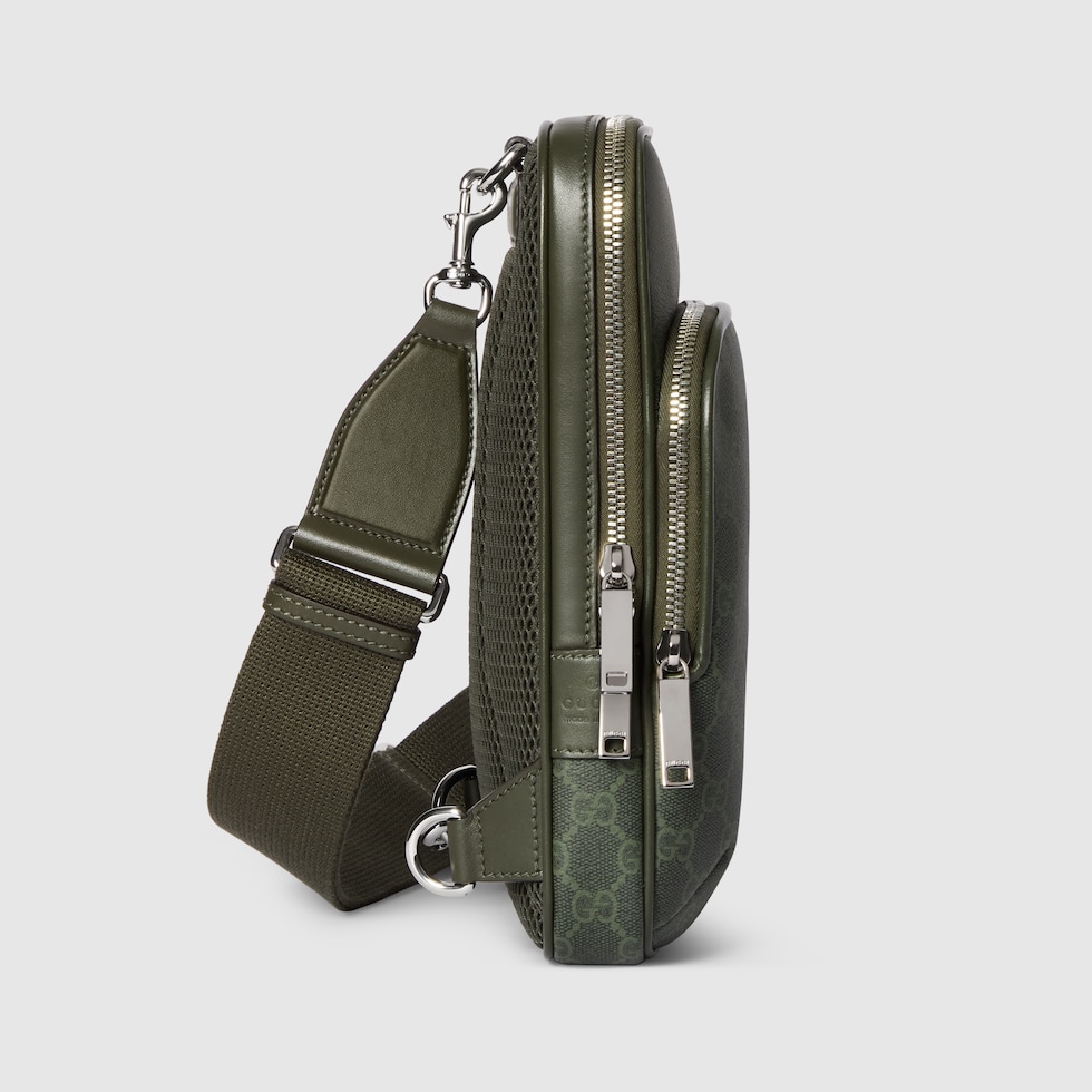 GG Monogram small slingbag in forest green GG fabric | GUCCI® US
