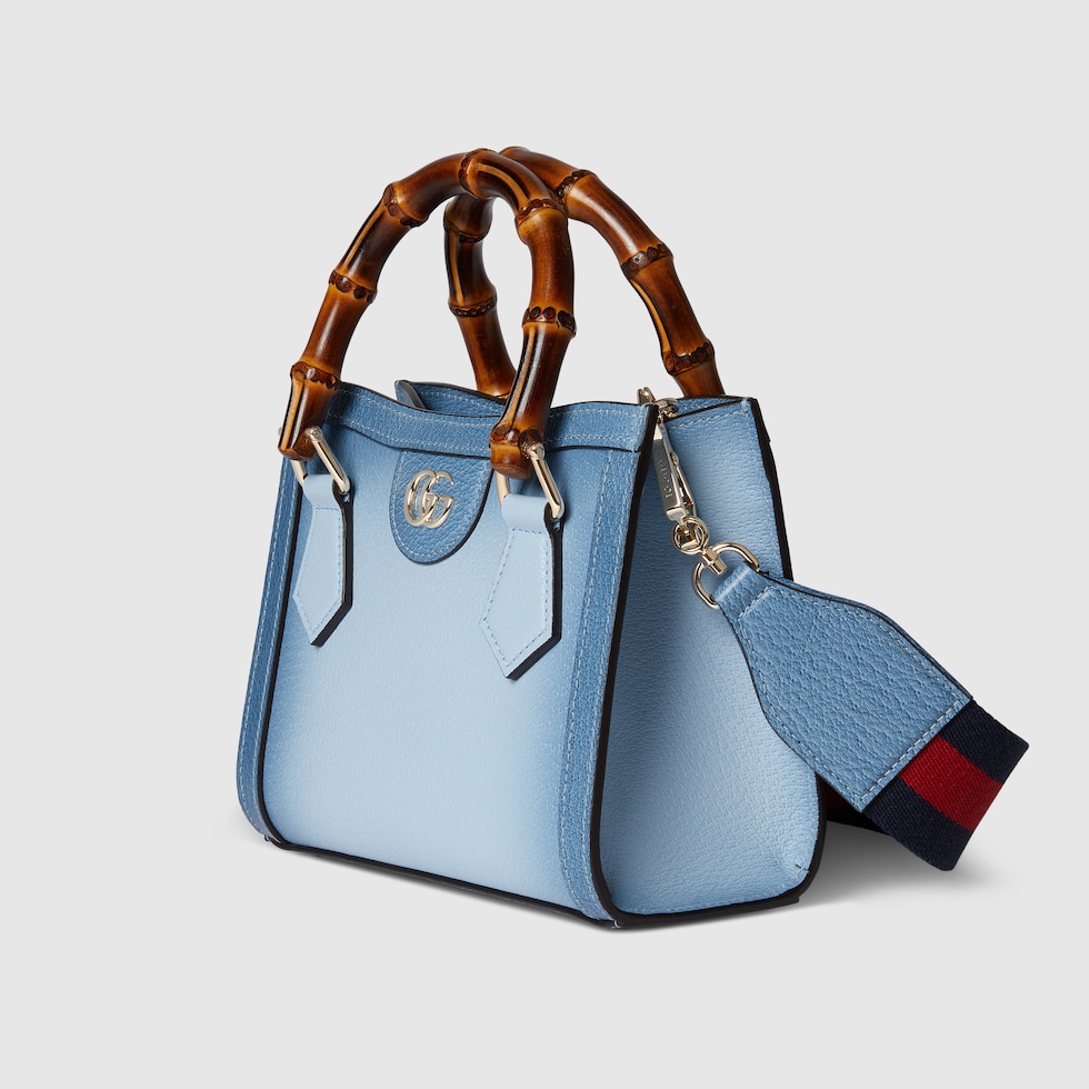 Gucci Diana small tote bag in light blue leather | GUCCI® UK