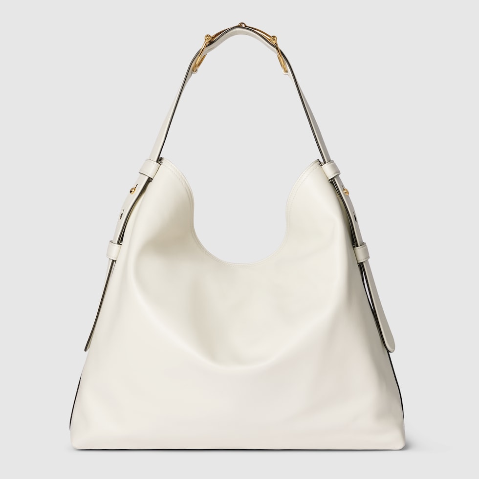 Gucci Beatrix large tote bag in white leather | GUCCI® UK