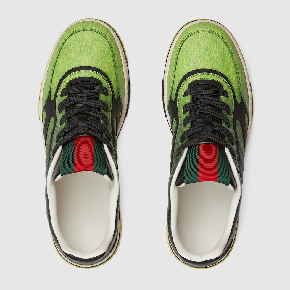 Men's Gucci Re-Web sneaker in gradient green GG Supreme | GUCCI® FR