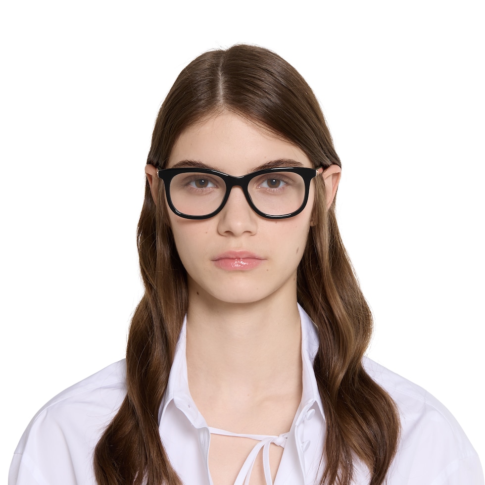 Rectangular optical frame in black | GUCCI® US