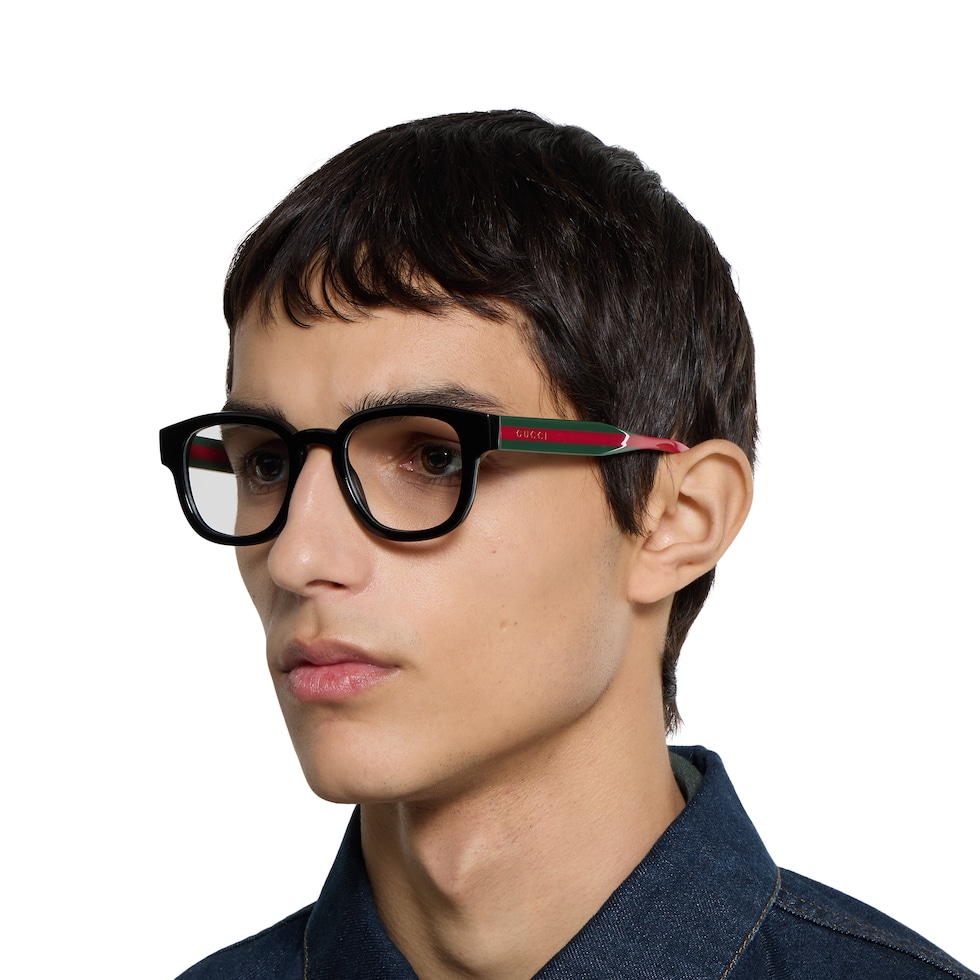 Round optical frame in black | GUCCI® US