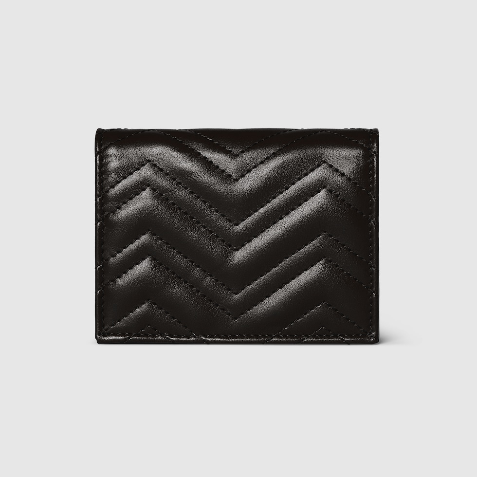GG Marmont card case wallet in black leather | GUCCI® SI