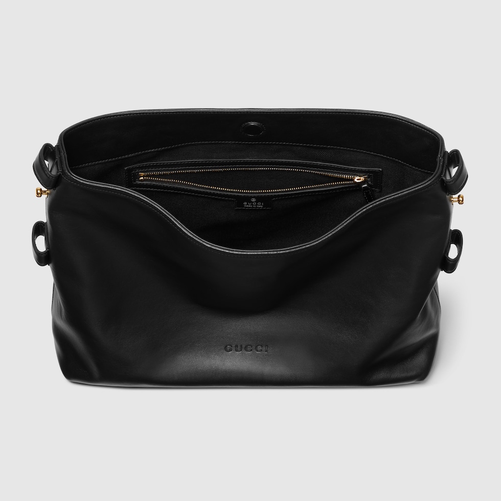 Gucci Beatrix medium tote bag in black leather | GUCCI® US
