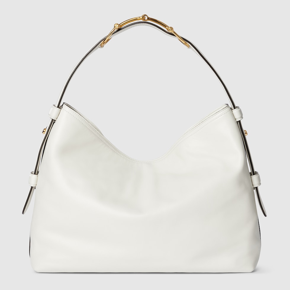 Gucci Beatrix medium tote bag in white leather | GUCCI® US