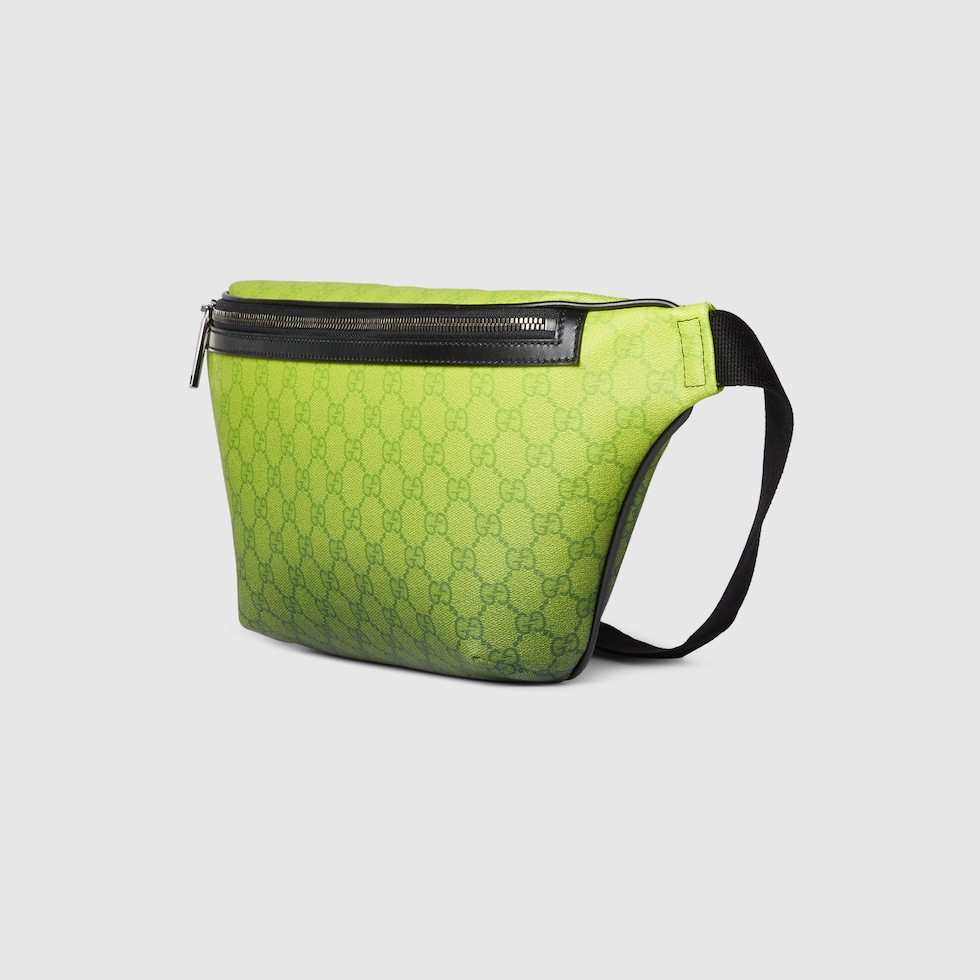 Gucci Chroma large belt bag in lime and black fabric | GUCCI® AU