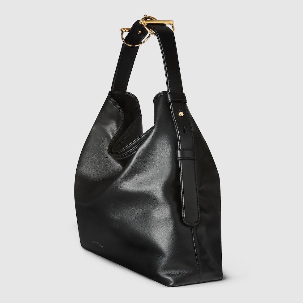 Gucci Beatrix large tote bag in black leather | GUCCI® SG