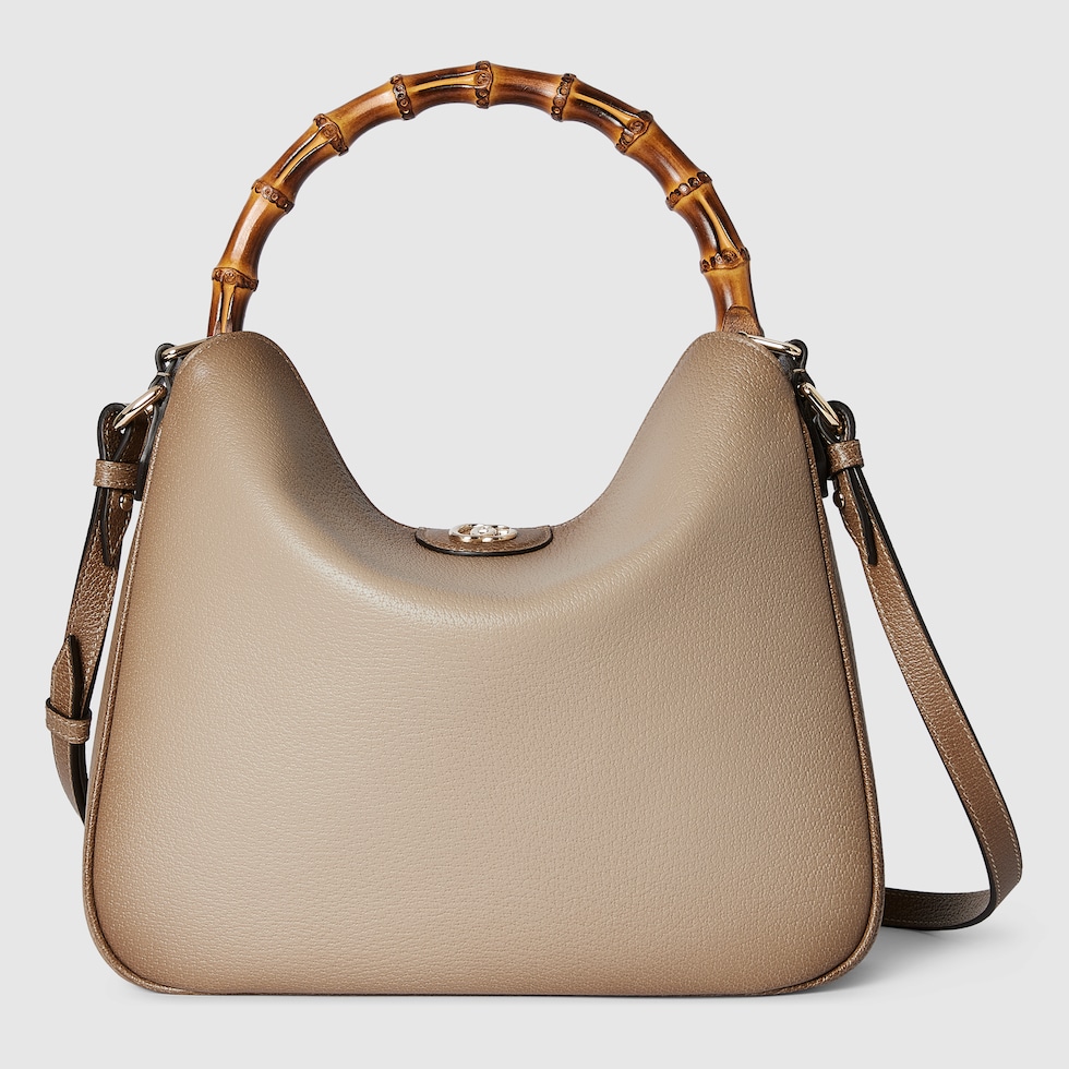 Gucci Diana medium shoulder bag in gradient oatmeal leather | GUCCI® UK