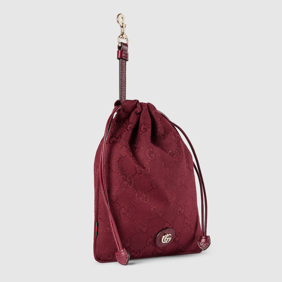 Gucci Minuet pouch charm in Rosso Ancora red GG canvas | GUCCI® US