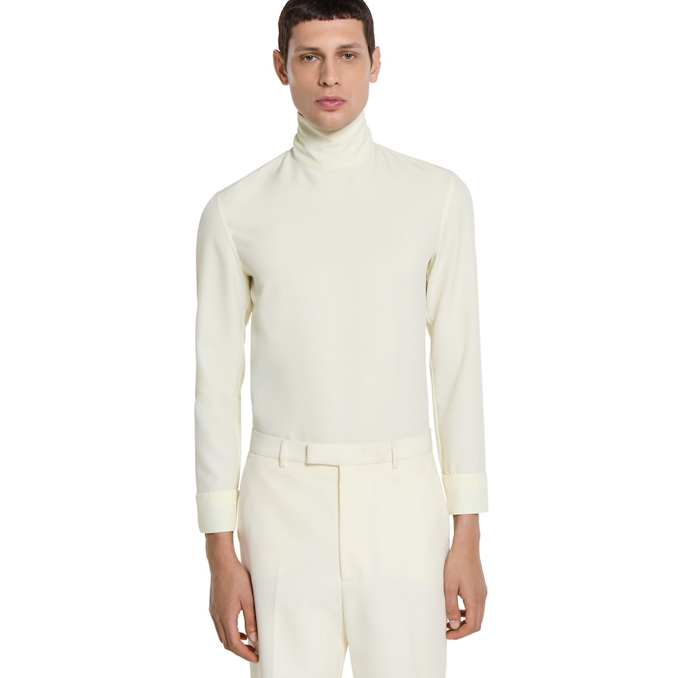 Technical panama shirt in ivory | GUCCI® UK