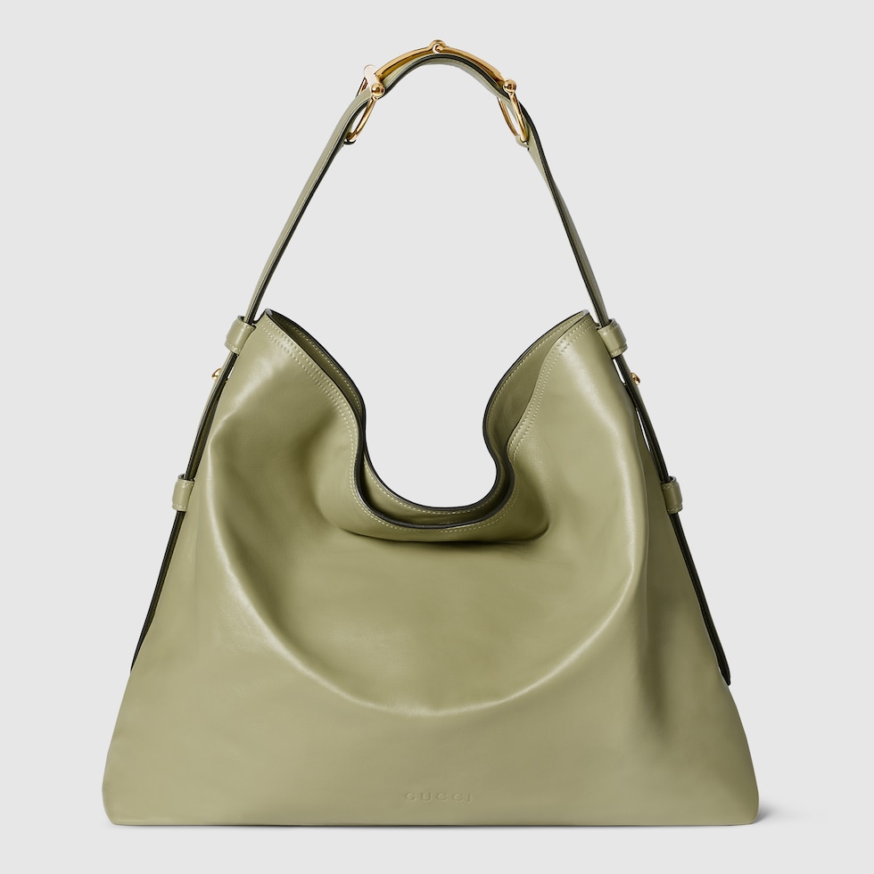 Gucci Beatrix large tote bag in sage green leather | GUCCI® SE