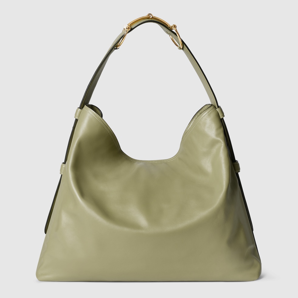 Gucci Beatrix large tote bag in sage green leather | GUCCI® CA