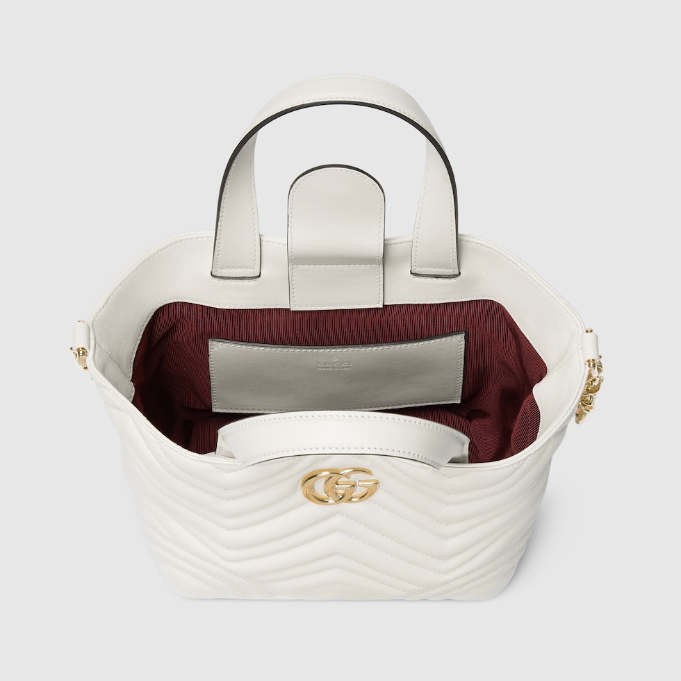 Gucci Betty small tote bag in white leather | GUCCI® US