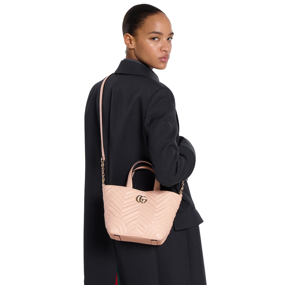Gucci Betty mini tote bag in pale pink leather | GUCCI® CH
