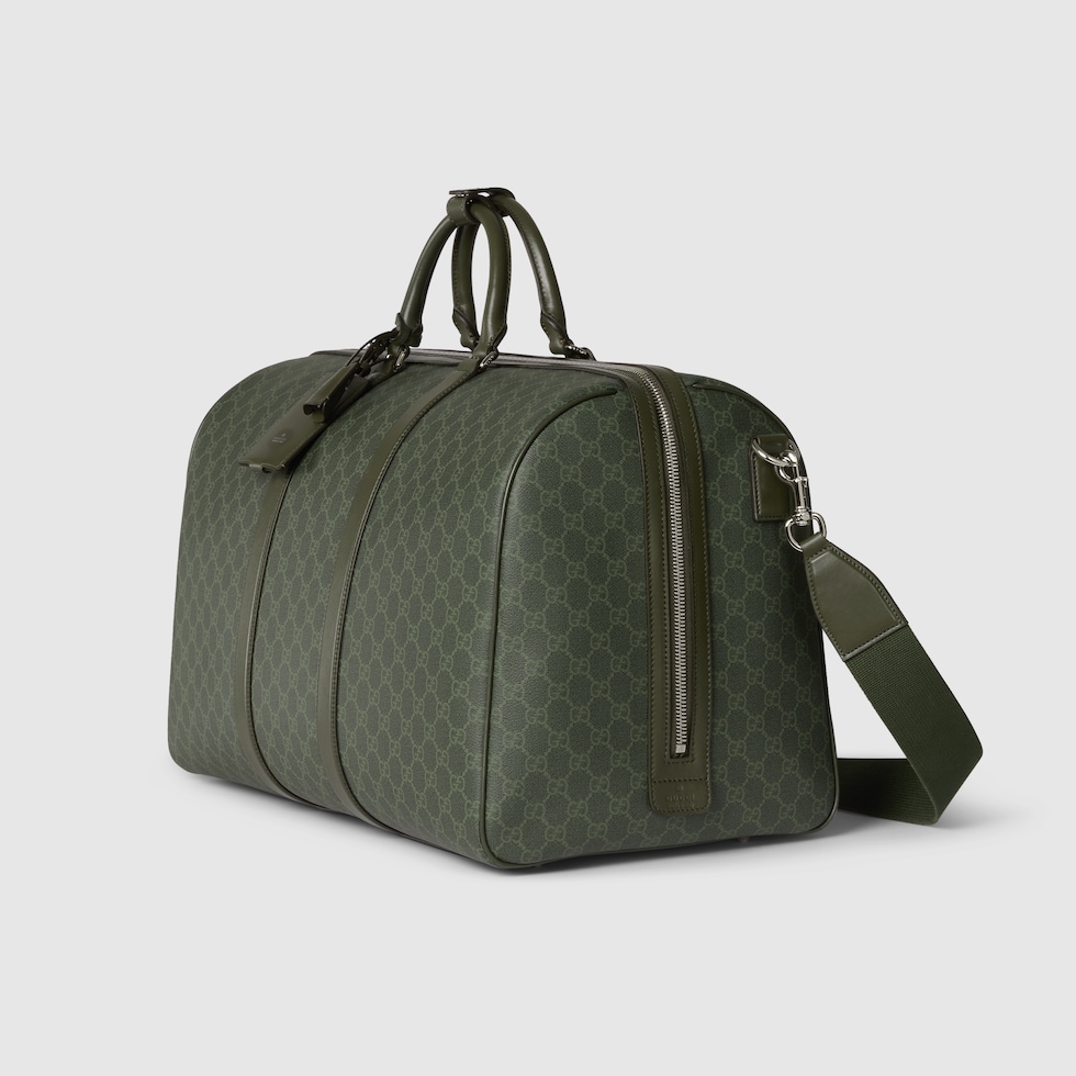 GG Monogram large duffle bag in forest green GG fabric | GUCCI® US