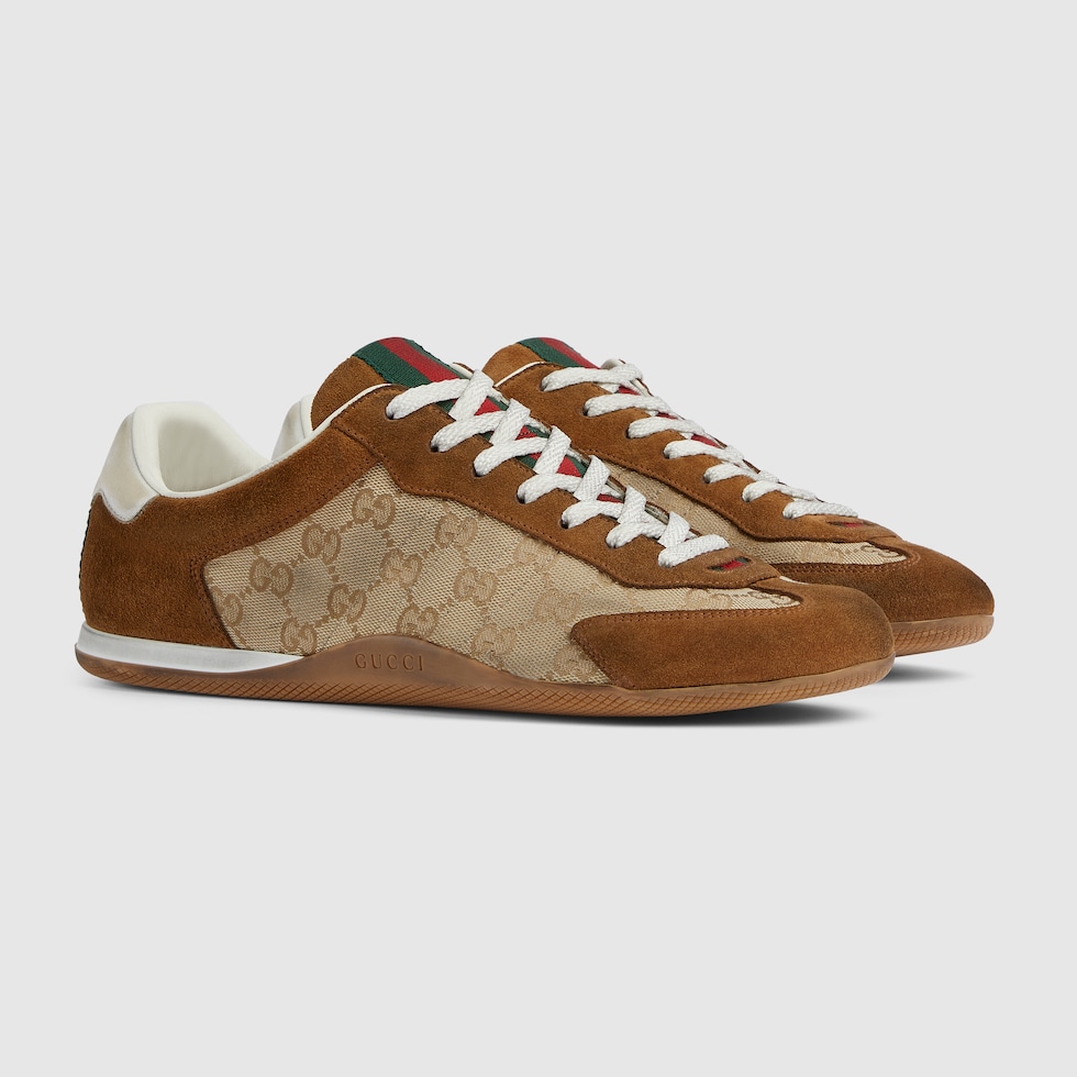 Zapatilla Gucci Shift para hombre en lona GG beige y marrón | GUCCI® ES