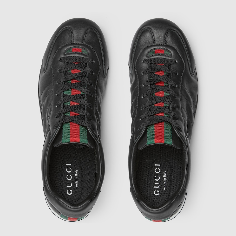 Men's Gucci Shift trainers in black leather | GUCCI® UK
