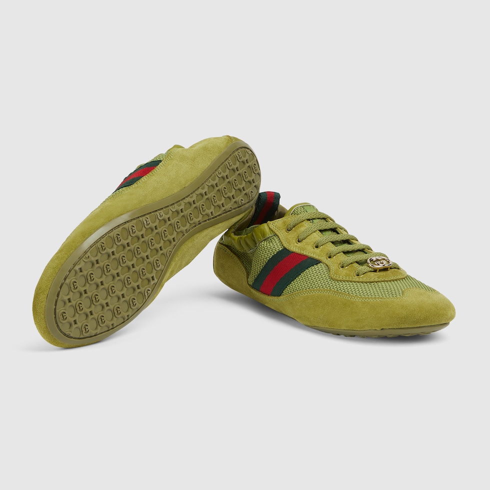 Women's Gucci Shift trainers in bright green fabric | GUCCI® AU