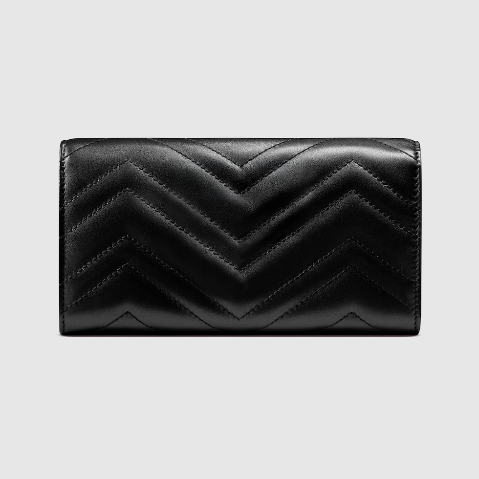 GG Marmont continental wallet in black leather | GUCCI® US