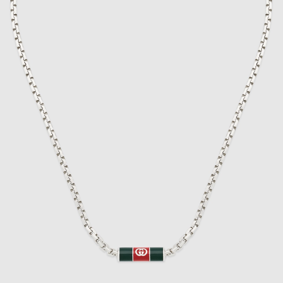 Halskette mit Web-Detail in 925er Sterlingsilber | GUCCI® ZA