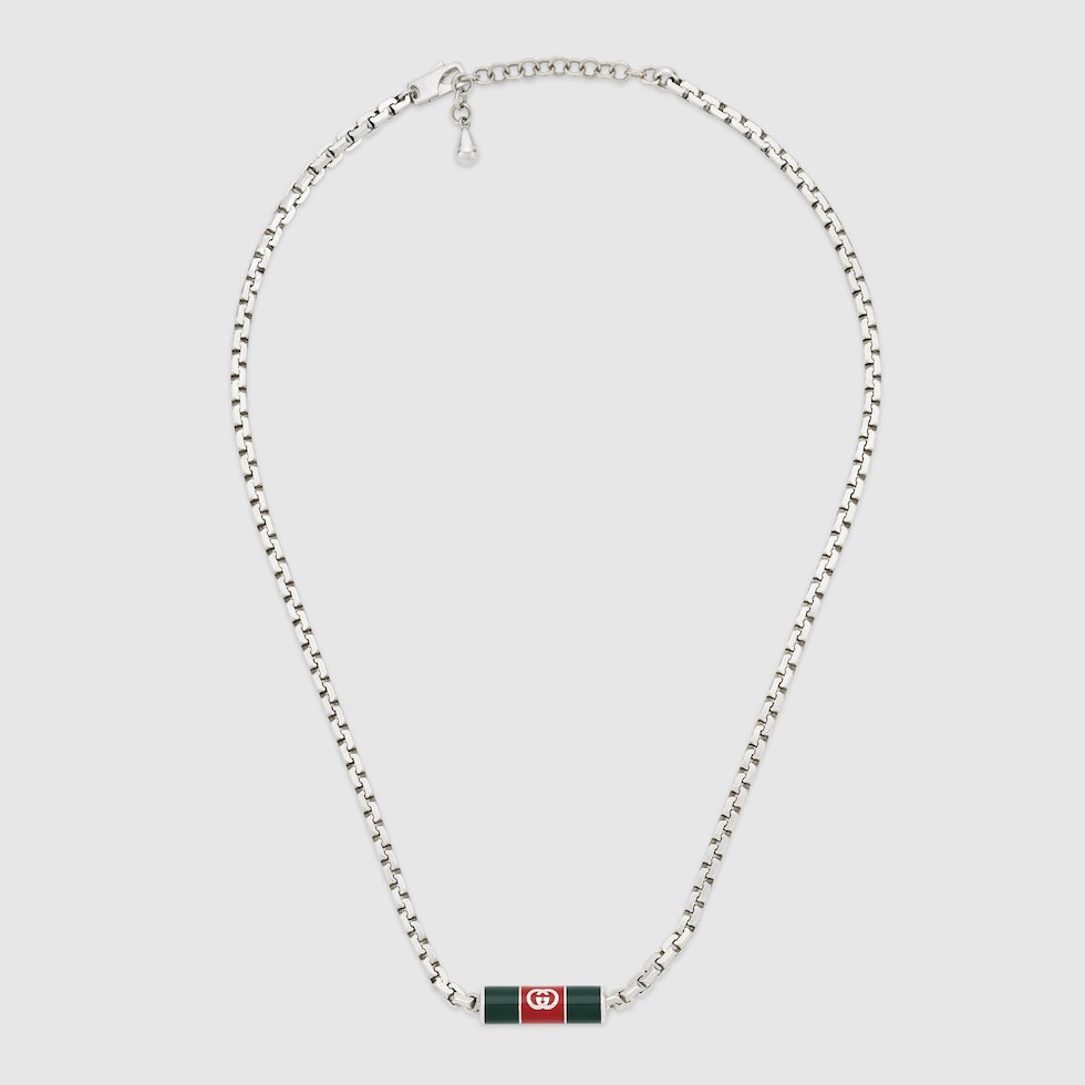 Halskette mit Web-Detail in 925er Sterlingsilber | GUCCI® ZA