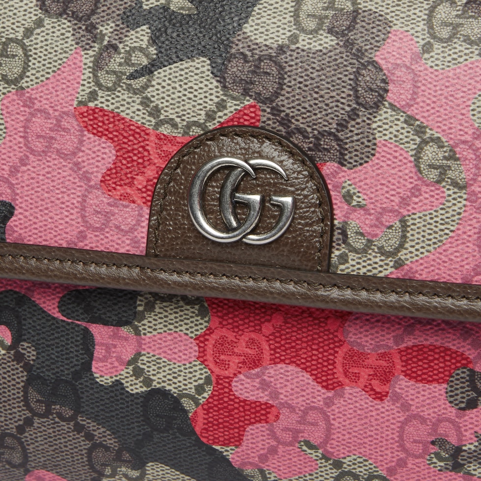 Small GG belt bag in pink and red GG fabric | GUCCI® CA